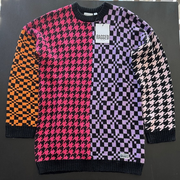 The Ragged Priest | Sweaters | Nwt Ragged Priest Patchwork Houndstooth ...